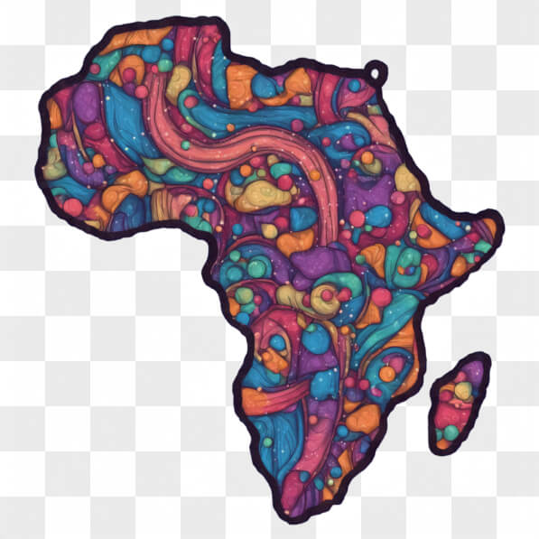 Download Colorful Abstract Map of Africa Cartoons Online - Creative Fabrica