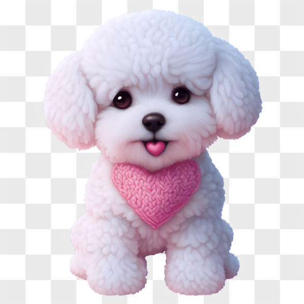 Descarga Perro blanco esponjoso y lindo con corazón Cartoons En Línea ...