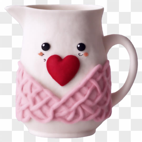 Download Cute ceramic pitcher with heart design Cartoons Online ...