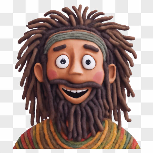 Download Joyful Animated Character with Colorful Stripes Cartoons ...