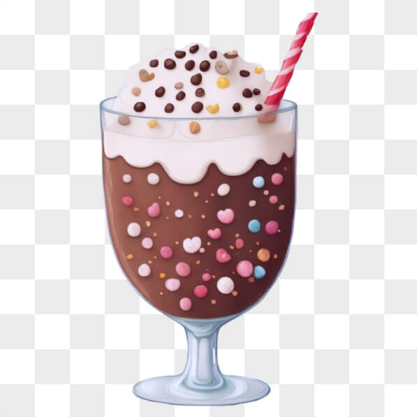 Download Chocolate Milkshake with Whipped Cream and Candy Sprinkles ...