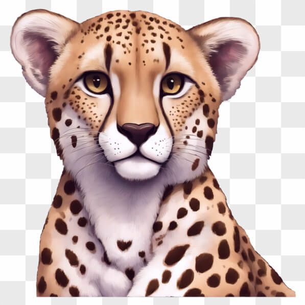 Download Illustrated Cheetah Portrait Cartoons Online - Creative Fabrica