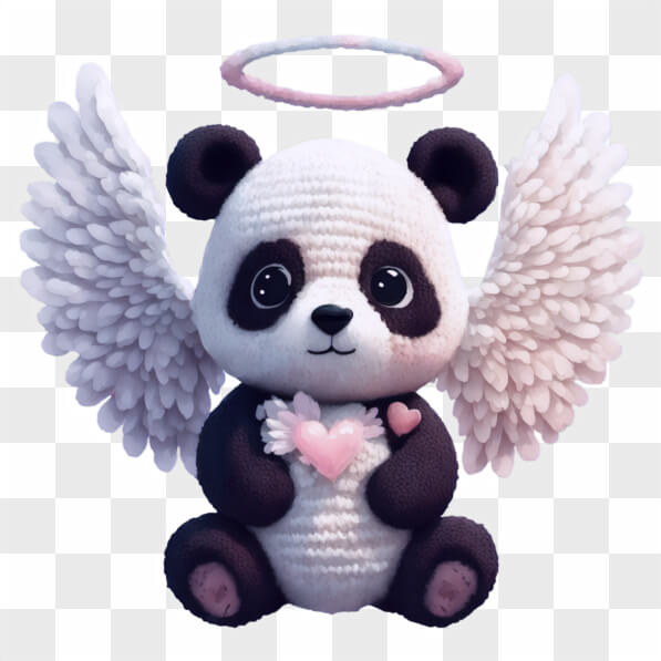 Descarga Lindo Panda Ángel Cartoons En Línea - Creative Fabrica
