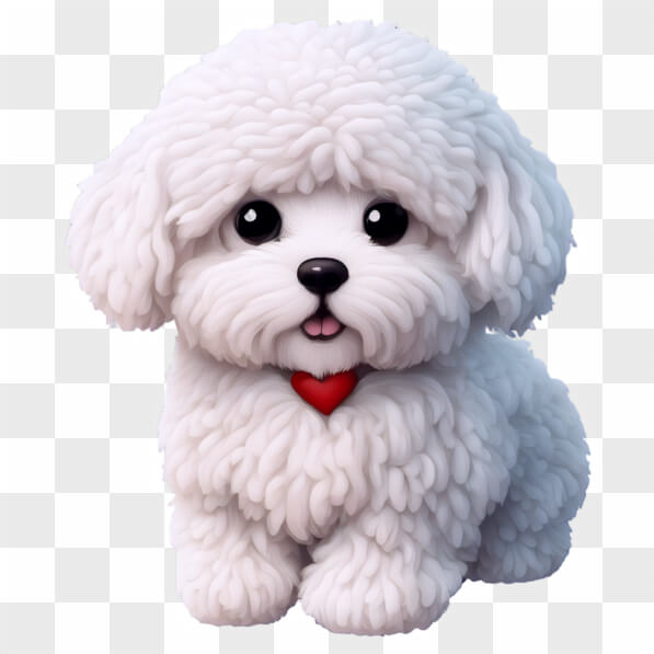 Descarga Perro Blanco Esponjoso con Corazón Cartoons En Línea ...