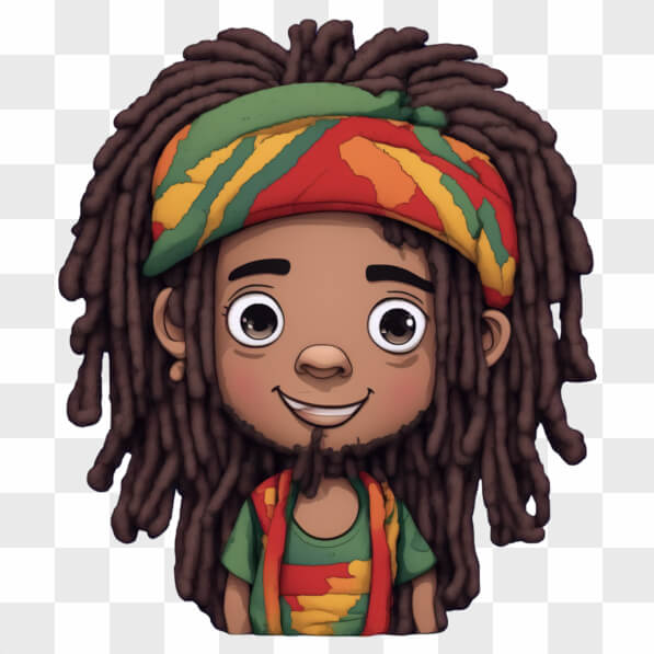 Download Cheerful Cartoon Character with Dreadlocks Cartoons Online ...