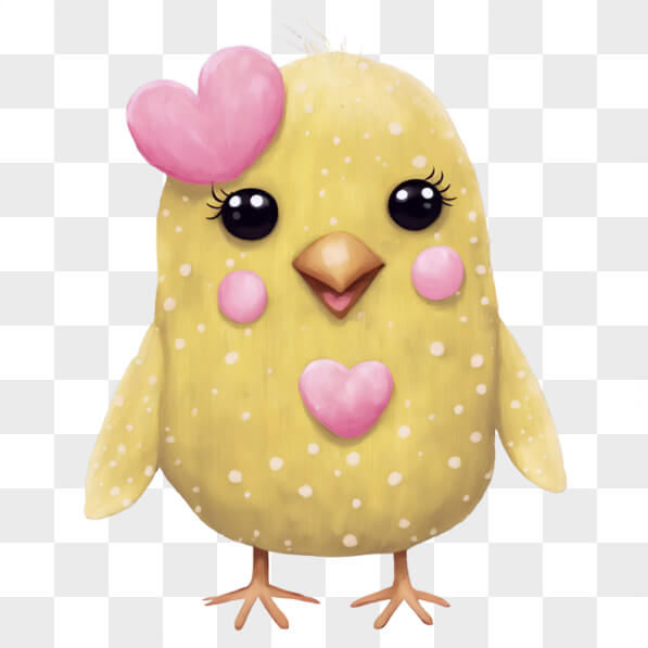 Descarga Pollito Amarillo de Dibujos Animados con Corazones Cartoons En ...