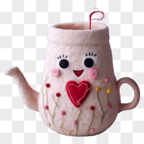 Download Whimsical Felt Teapot with Character Design Cartoons Online ...