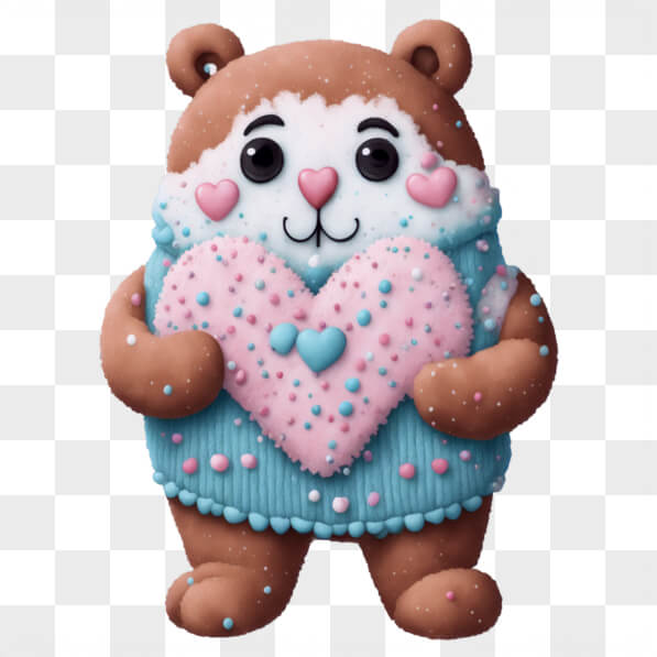 Télécharger Jolie biscuit en forme d'ours avec un cœur Dessins animés ...