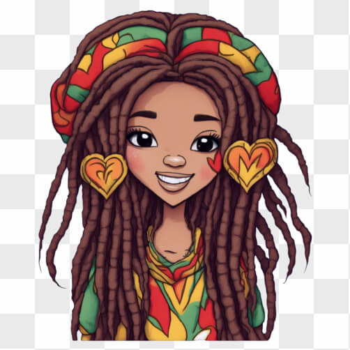 Download Cheerful Cartoon Character with Dreadlocks Cartoons Online ...
