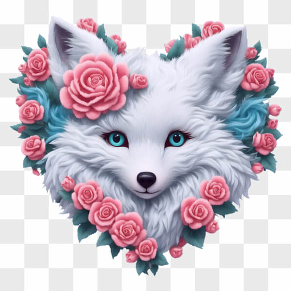 Download Illustration of a Fox with Roses Cartoons Online - Creative ...