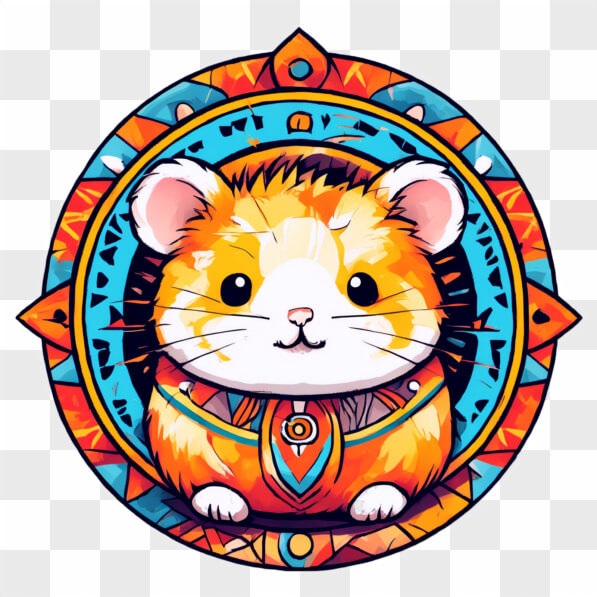 Download Kawaii Hamster in Colorful Frame Kawaii Online - Creative Fabrica