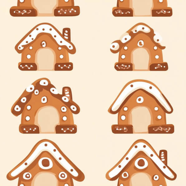 Descarga Patrón de casas de jengibre Patrones En Línea - Creative Fabrica