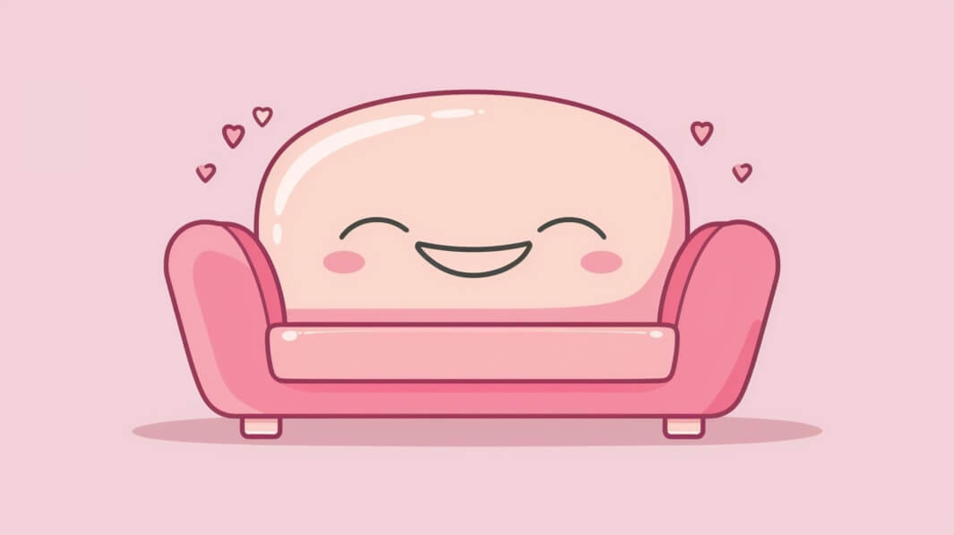Download Cute Cartoon Sofa with a Happy Face Backgrounds Online ...