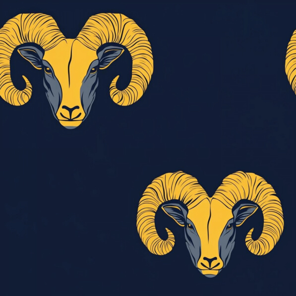 Download Stylized Ram Heads Pattern Patterns Online - Creative Fabrica