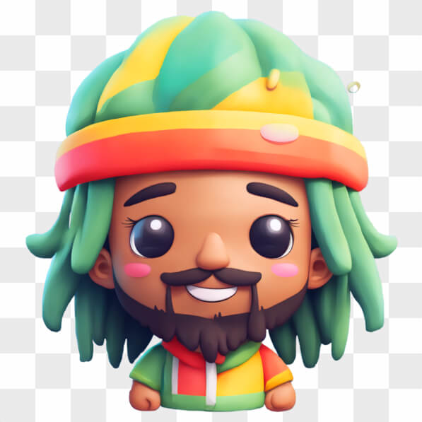 Download Kawaii Character with Colorful Hair and Cheerful Smile Kawaii ...