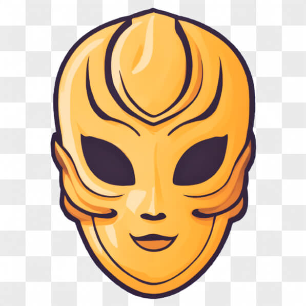 Download Kawaii Alien Mask in Vibrant Yellow Kawaii Online - Creative ...