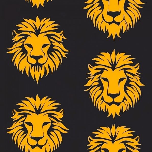 Download Stylized Lion Pattern Patterns Online - Creative Fabrica