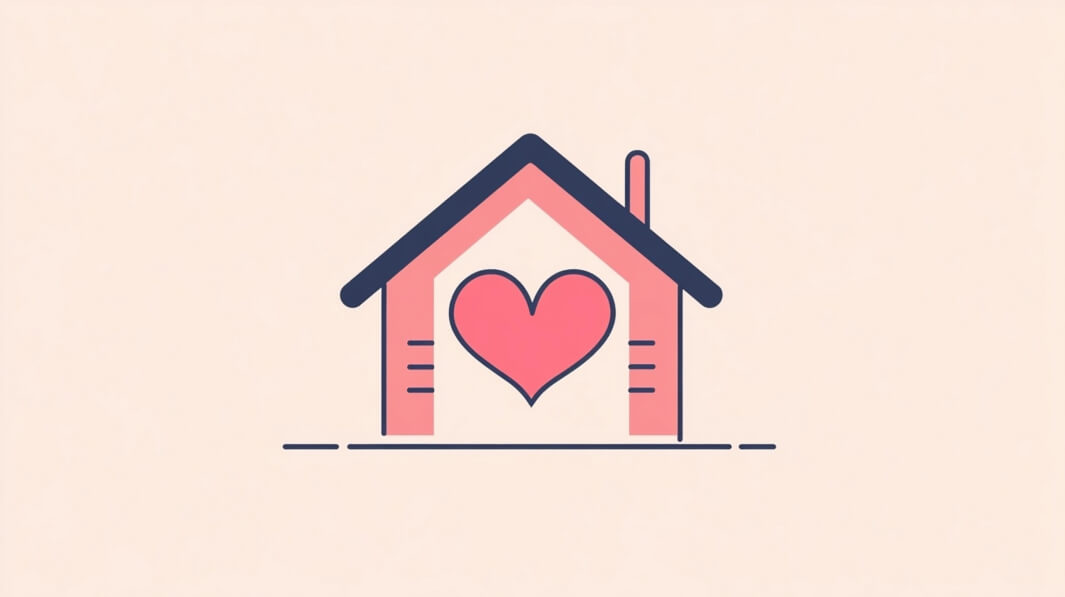 Descarga Ilustración de una casa con corazón Fondos En Línea - Creative ...