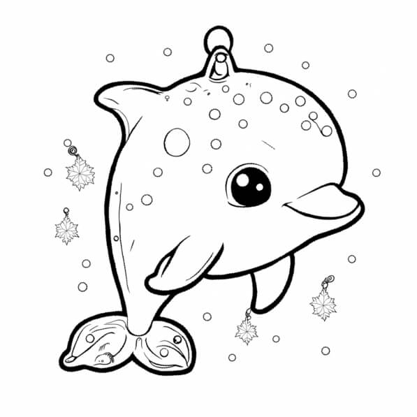 Download Playful Dolphin Coloring Page Coloring pages Online - Creative ...