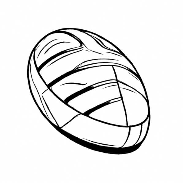 Download Stylized Rugby Ball Illustration Coloring pages Online ...