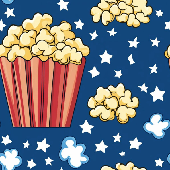 Download Popcorn Pattern on Blue Background Patterns Online - Creative ...