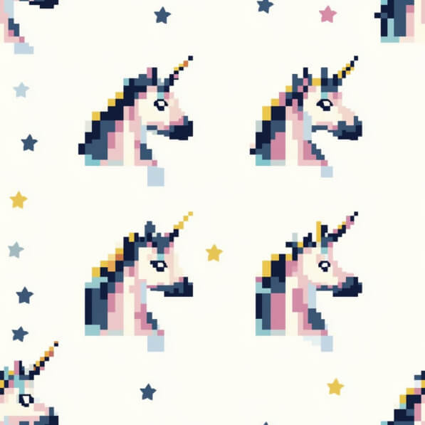 Descarga Patrón de unicornio pixelado Patrones En Línea - Creative Fabrica