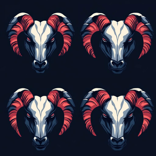 Download Stylized Ram Heads Pattern Patterns Online - Creative Fabrica