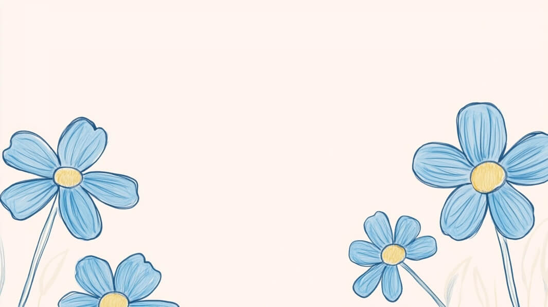 Download Whimsical Blue Flowers Illustration Backgrounds Online ...