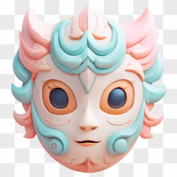 Download Kawaii Mask with Pastel Colors Kawaii Online - Creative Fabrica