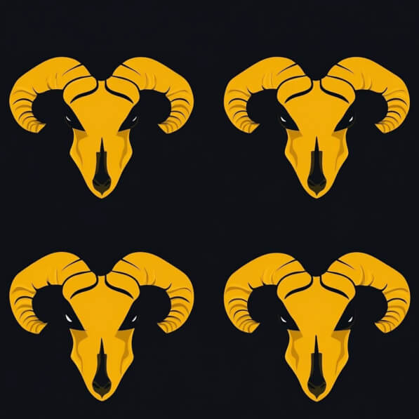 Download Stylized Ram Skulls Illustration Patterns Online - Creative ...
