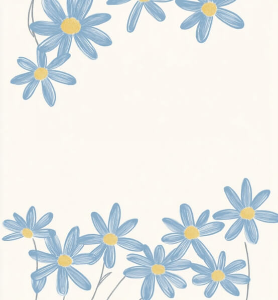 Download Whimsical Blue Flowers on Cream Background Backgrounds Online ...