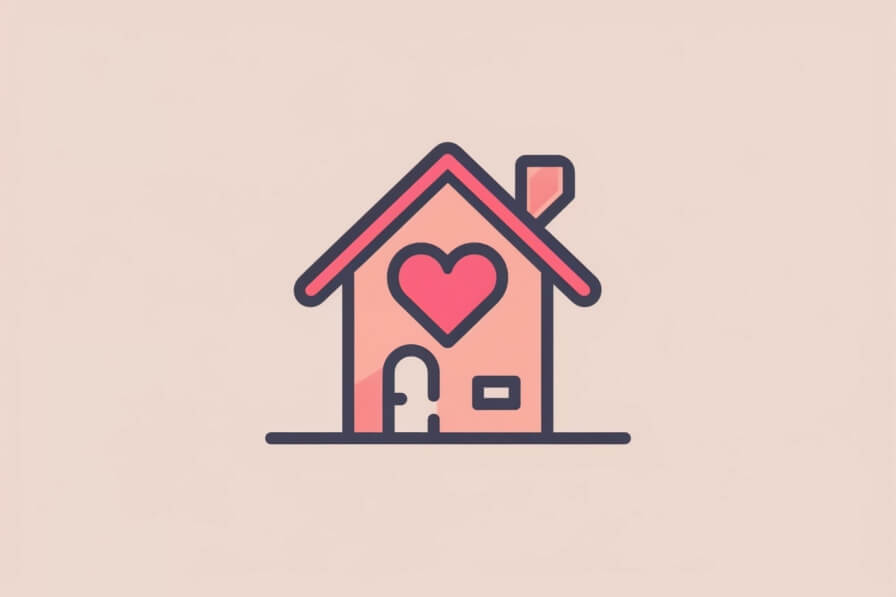 Download Illustration of a Heart-Shaped House Backgrounds Online ...