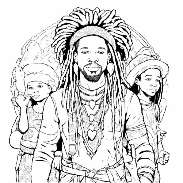 Descarga Ilustración de Identidad Cultural Páginas para colorear En ...
