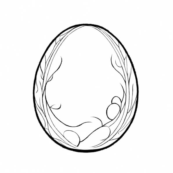 Download Intricate Egg Design with Vines Coloring pages Online ...