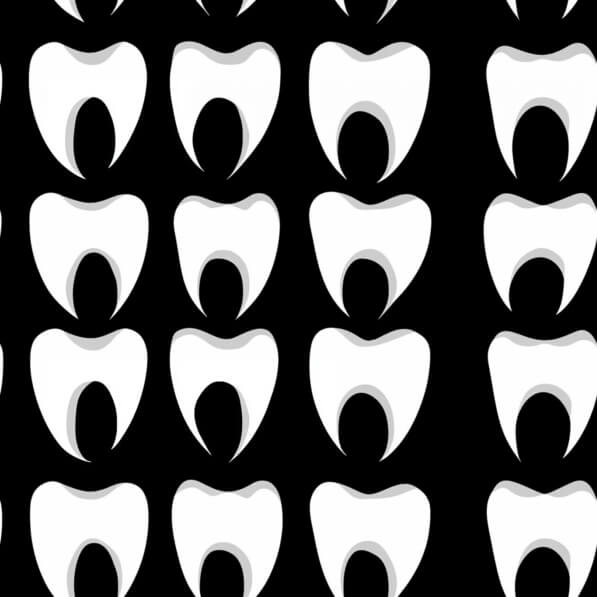 Download Stylized Teeth Pattern on Black Background Patterns Online ...