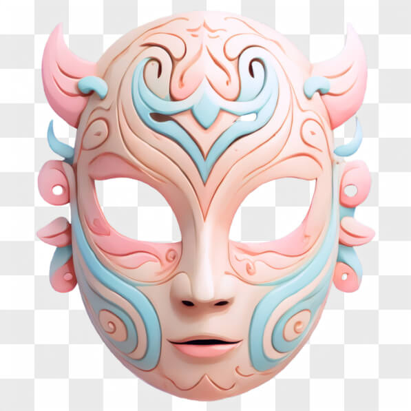 Download Kawaii Mask with Intricate Designs in Pastel Colors Kawaii ...