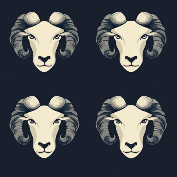 Download Stylized Ram Heads Patterns Online - Creative Fabrica