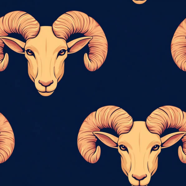 Download Stylized Ram Heads Pattern Patterns Online - Creative Fabrica