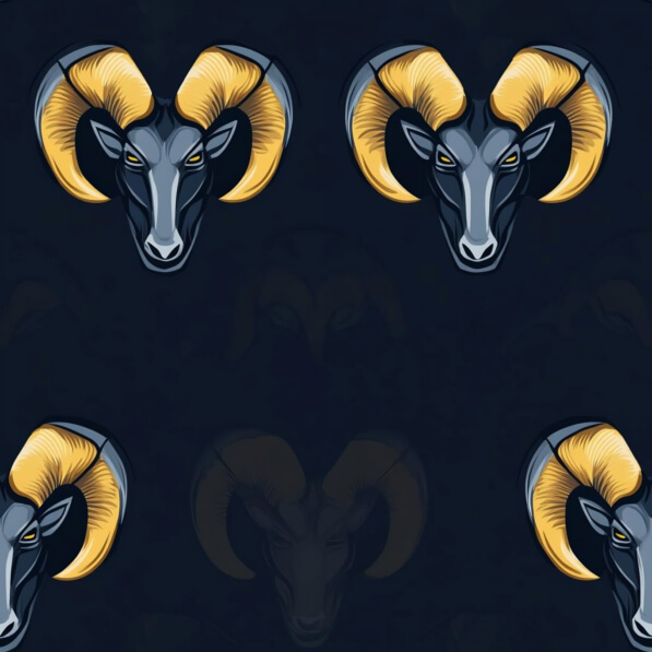 Download Stylized Ram Heads Pattern Patterns Online - Creative Fabrica