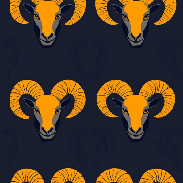 Download Stylized Ram Heads Pattern Patterns Online - Creative Fabrica