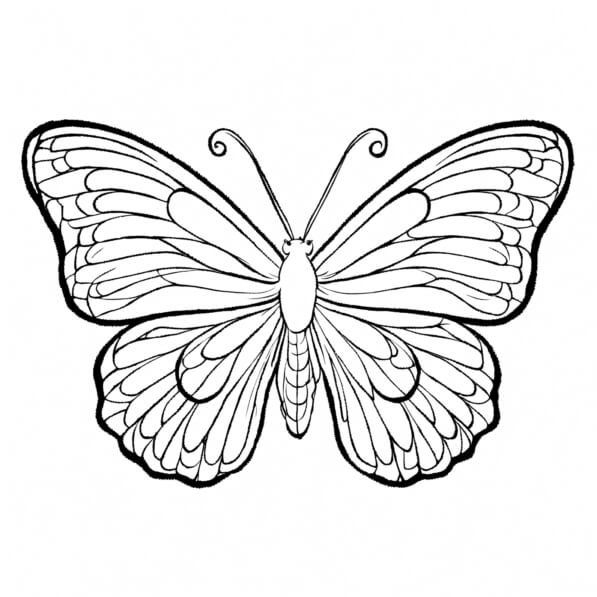 Descarga Ilustración de mariposa intrincada Páginas para colorear En ...