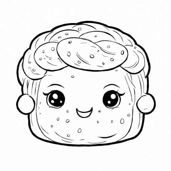 Download Cute Cartoon Bun Character Coloring pages Online - Creative ...