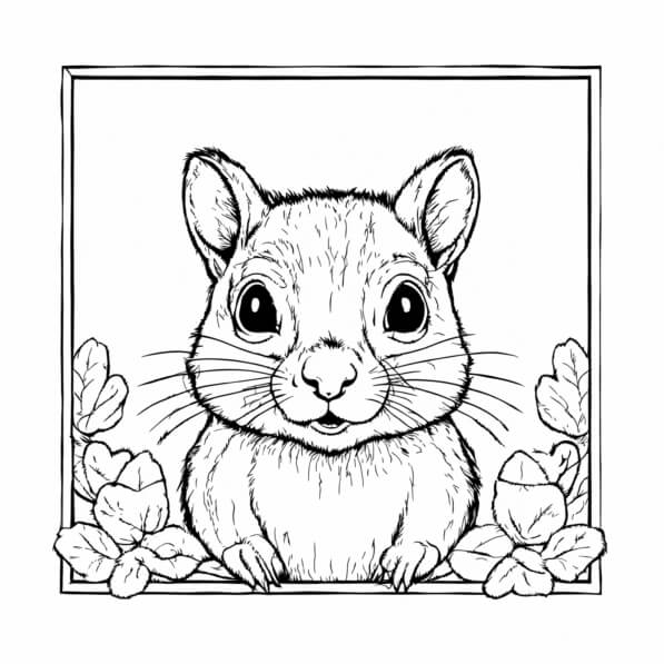 Download Cute Squirrel Illustration Coloring pages Online - Creative ...