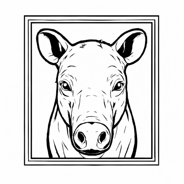 Download Stylized Cow Illustration Coloring pages Online - Creative Fabrica