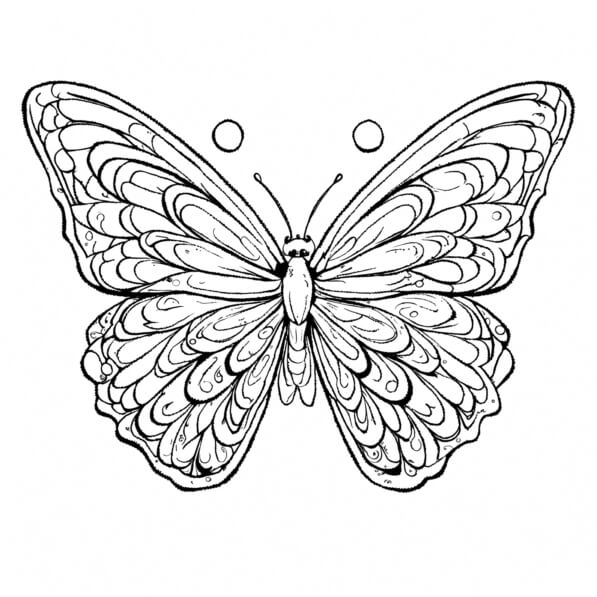 Download Intricate Butterfly Line Drawing Coloring pages Online ...