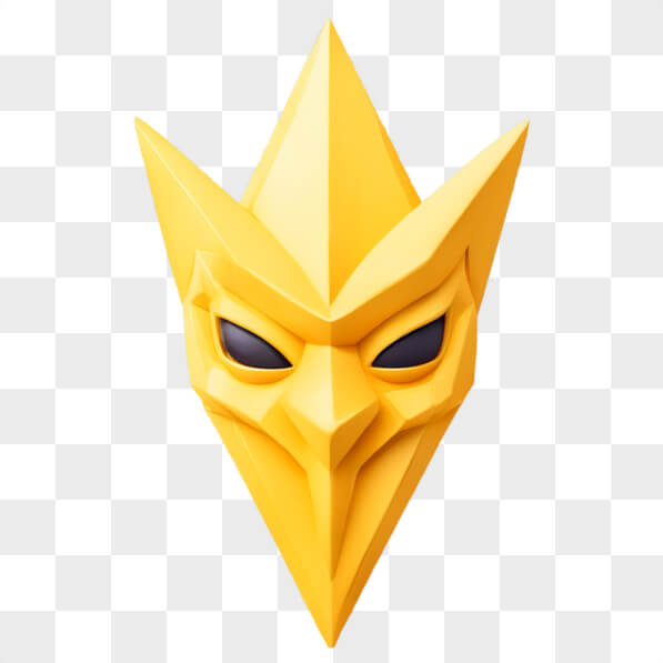 Download Kawaii Stylized Yellow Mask with Angular Design Kawaii Online ...