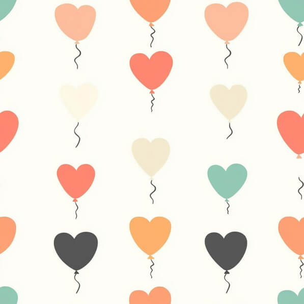 Descarga Patrón de globos en forma de corazón Patrones En Línea ...