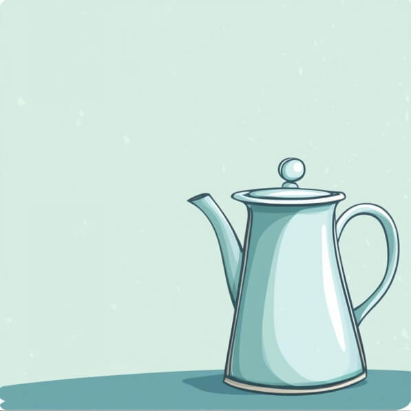 Download Minimalist Pale Blue Teapot Backgrounds Online - Creative Fabrica