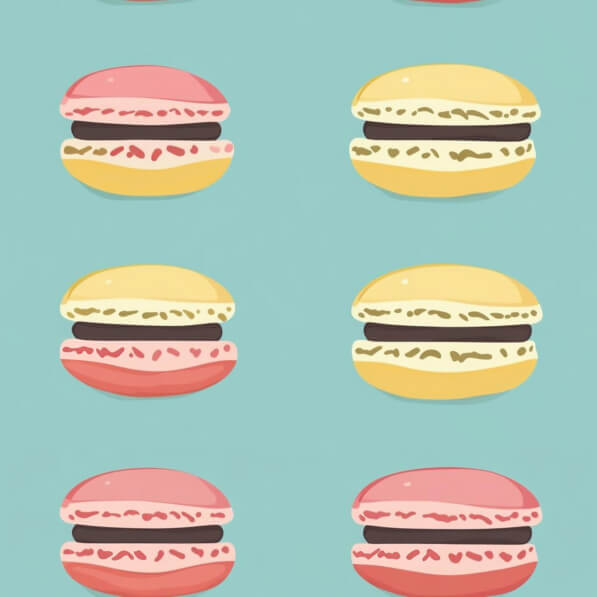 Descarga Macarons Coloridos sobre Fondo Turquesa Patrones En Línea ...