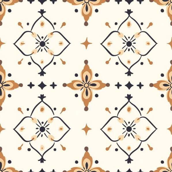 Baixe Padrão de Azulejos Florais Intricados Padrões - Creative Fabrica